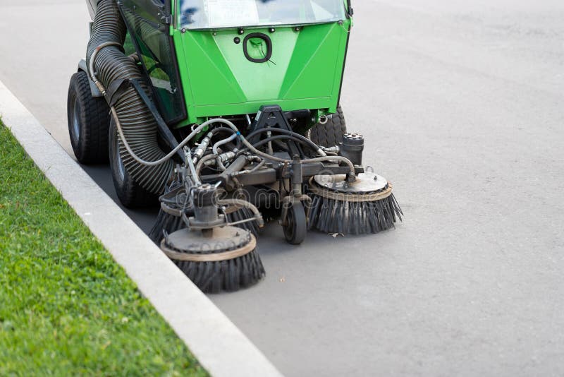 Street cleaning machine stock image. Image of industry - 198455123