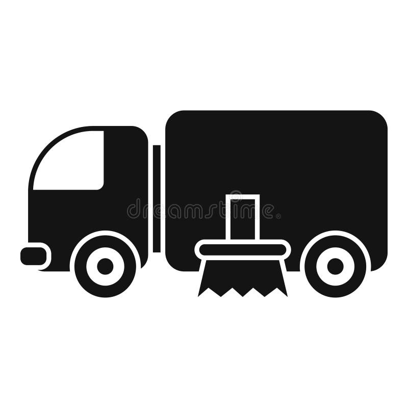 Street Cleaning Machine Cleaning Road with Rotating Brushes Stock ...