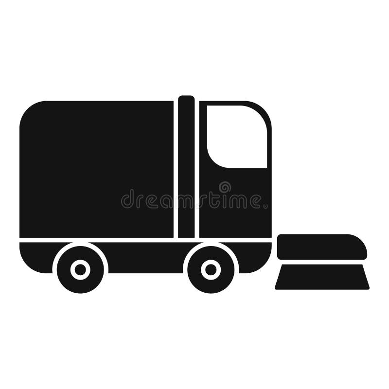 Street Cleaning Machine Cleaning Roadside Icon Stock Illustration ...
