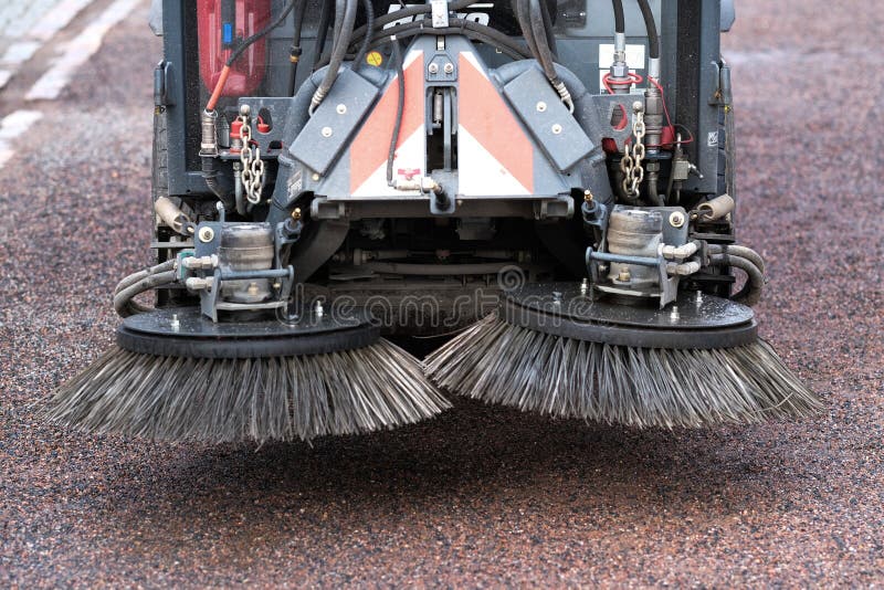 Street Cleaning Vehicle stock image. Image of sweeper - 221590989