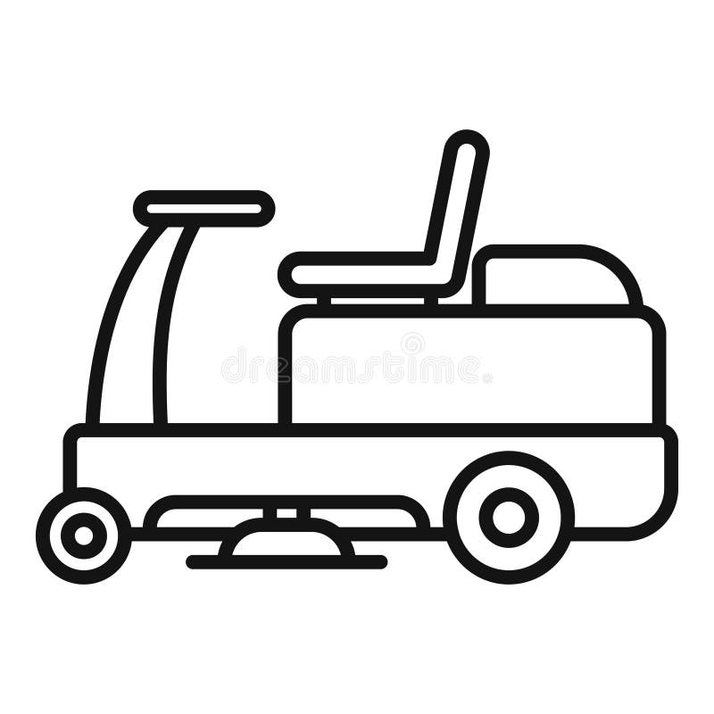 Street Cleaning Machine Using Brush To Clean Sidewalk Stock ...