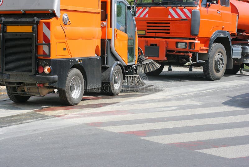 Street cleaning vehicle 5 stock photo. Image of dirty - 5181600
