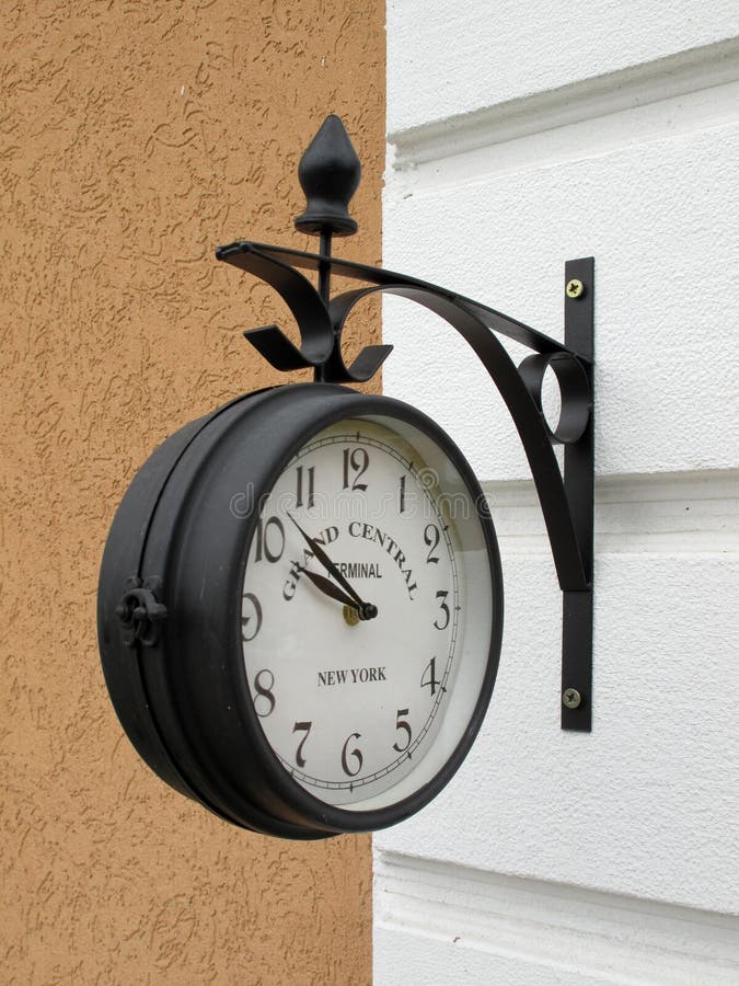 Street clock stock photo. Image of brown, white, nice - 10419194
