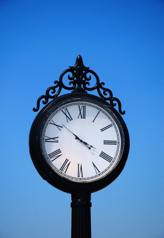 Street Clock stock image. Image of iron, wrought, historical - 19468699