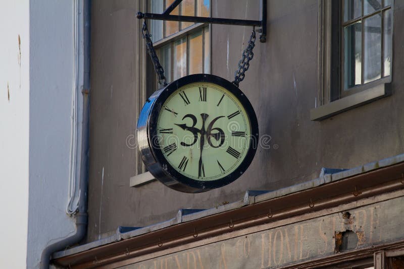 Street clock stock image. Image of chains, clock, sussex - 30880921