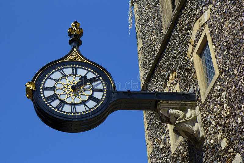 Street clock stock photo. Image of retro, street, hanging - 56958110