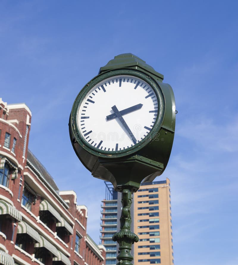 Street clock stock photo. Image of city, skyline, square - 40713290