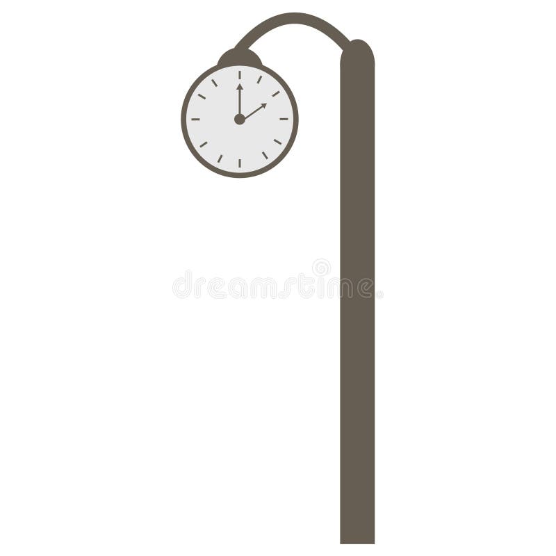 Street Clock. Urban Detail for Street Illustrations Stock Vector ...