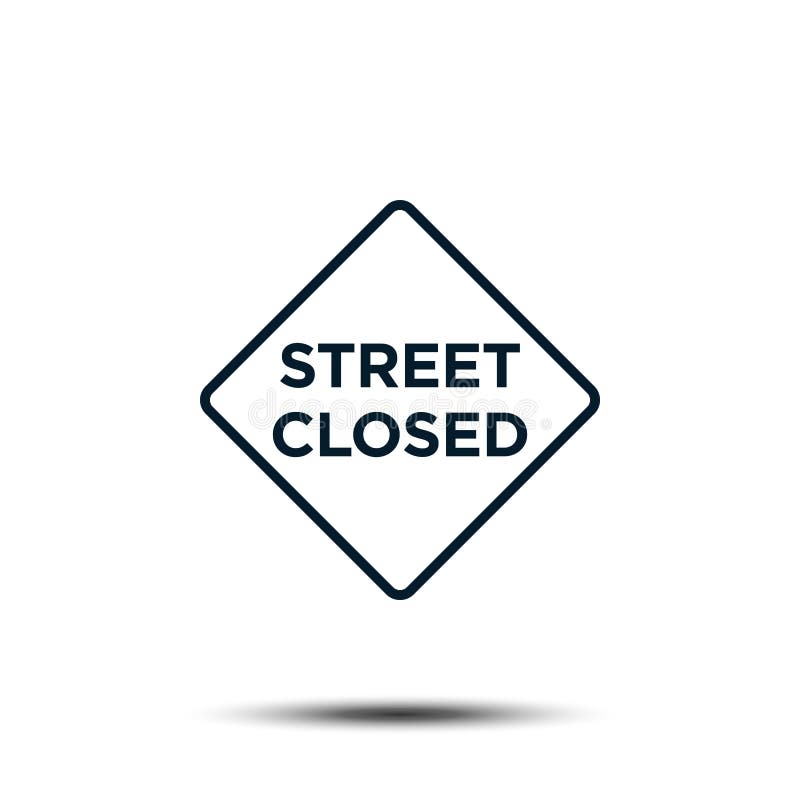 Street Closed Sign Icon Vector Illustration EPS 10 Stock Vector ...