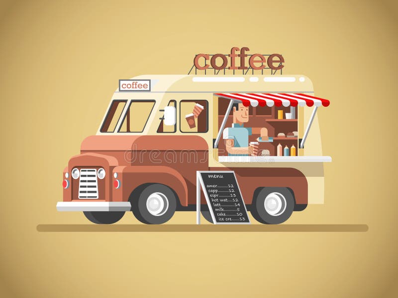 Coffee Bar Design stock vector. Illustration of empty - 66179709