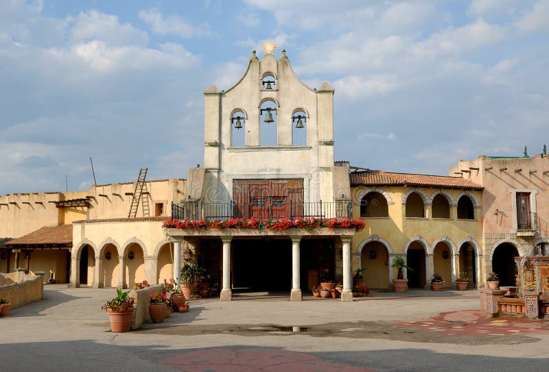 Street in the Colorful Mexican Village Stock Photo - Image of west ...