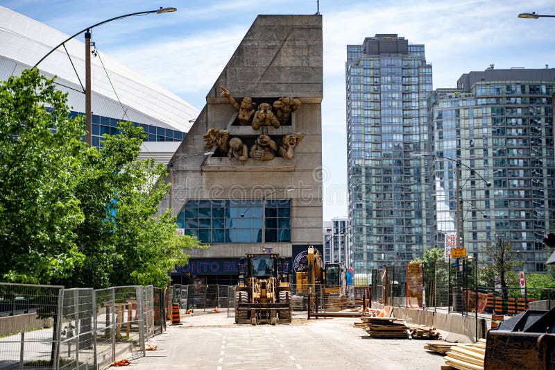 Street Construction Site View in Downtown Toronto. Editorial Image ...