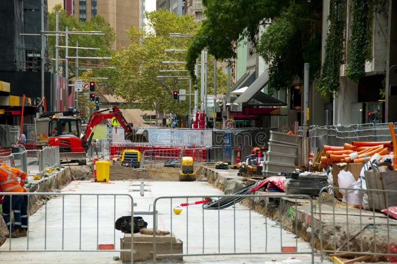 Street Construction stock image. Image of barrier, traffic - 118874817