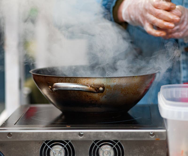 Street cooking in pot stock image. Image of kitchen - 153833317