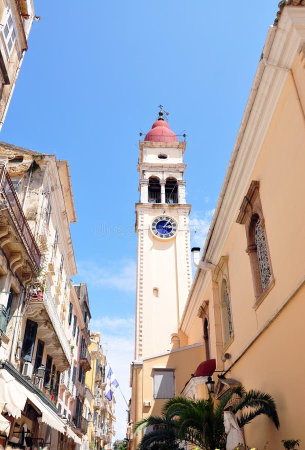Street in Corfu, Greece stock photo. Image of heritage - 32406960