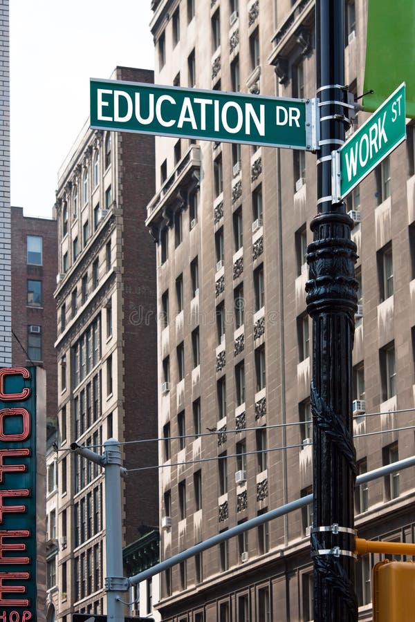 Street Corner Signs stock image. Image of post, education - 15260139