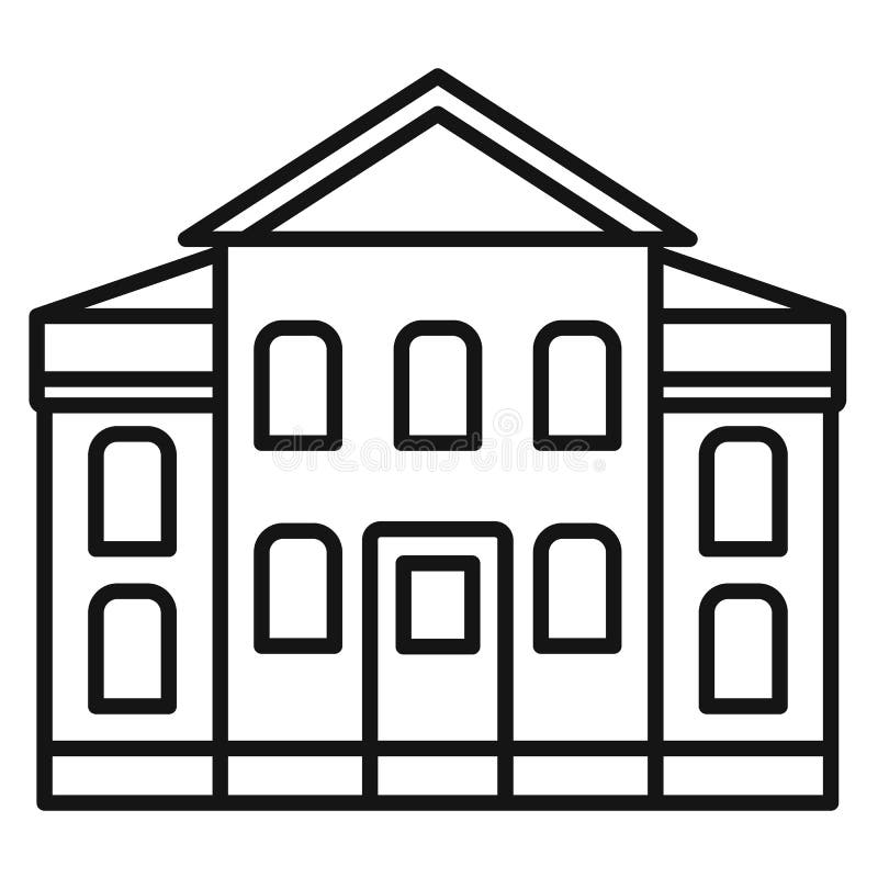 Column Courthouse Icon, Simple Style Stock Vector - Illustration of ...