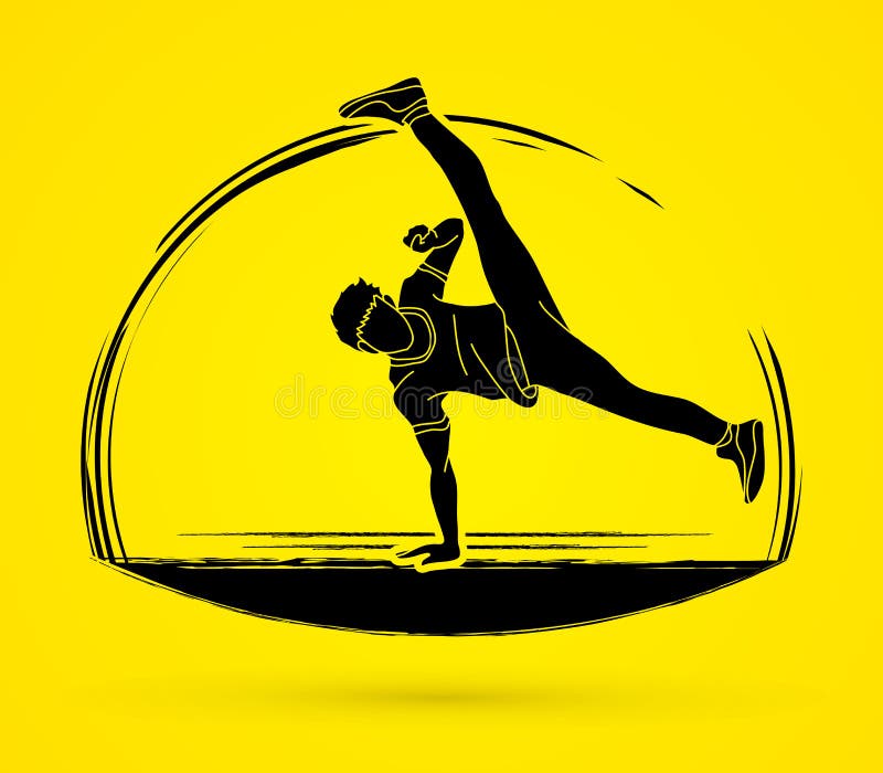 Street Dance, Dancer Action Graphic Vector. Stock Vector - Illustration ...