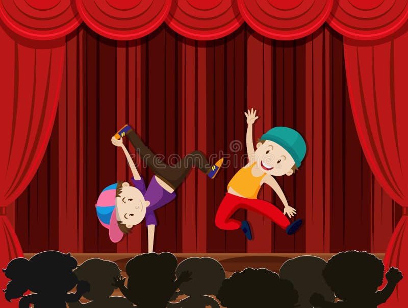 A street dance performance stock vector. Illustration of drawing ...