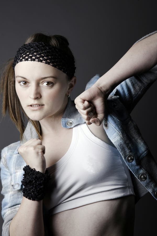 Street dancer stock photo. Image of powerful, female - 19867506