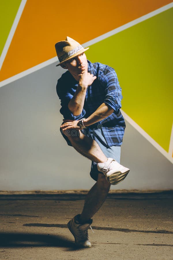 Street dancer outside stock image. Image of male, movement - 99725921