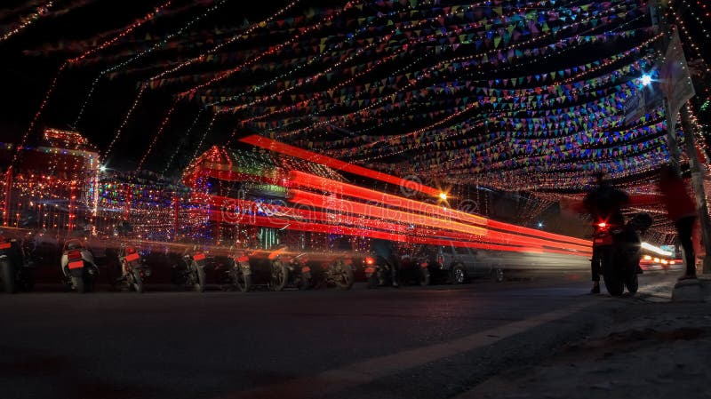 Street decoration stock image. Image of people, light - 134138683