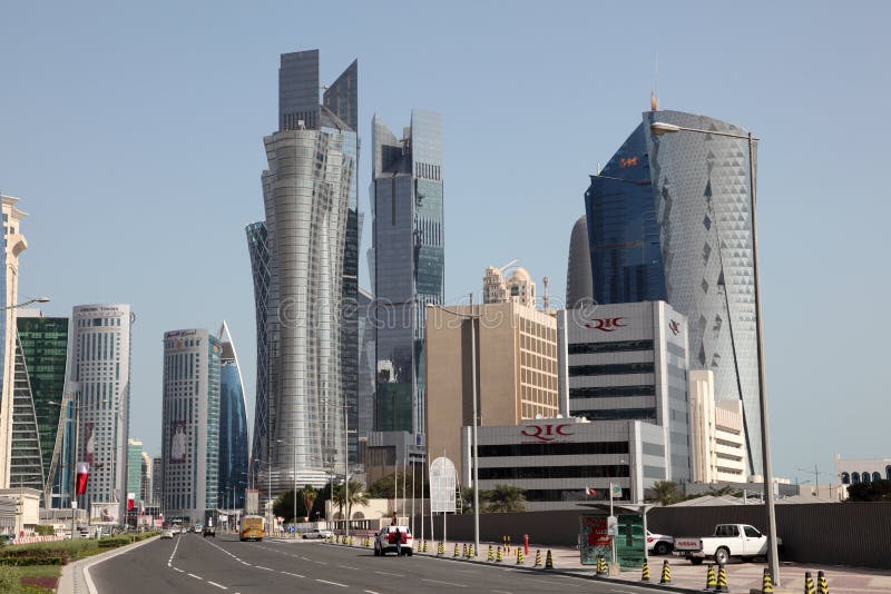 Street Downtown in Doha, Qatar Editorial Stock Image - Image of qatar ...