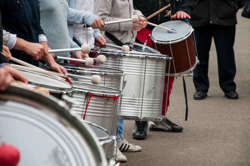 Street drummers stock image. Image of play, young, playing - 50813043