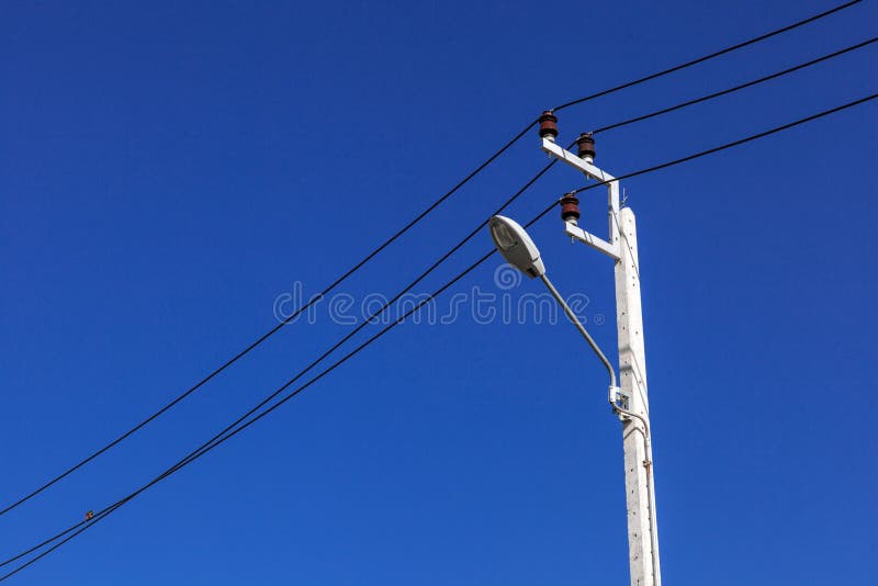 Street electricity pole stock image. Image of electrical - 31963417