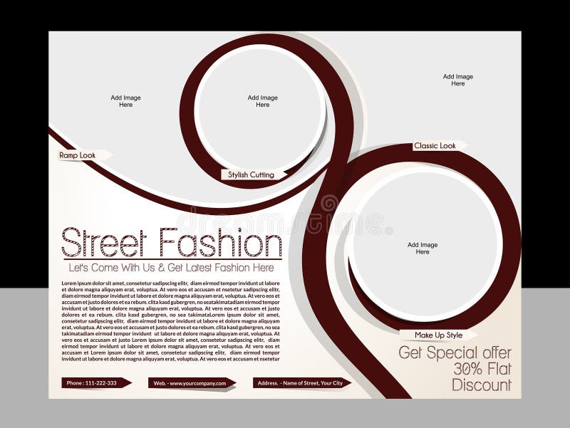 Street Fashion Flyer Template Stock Vector - Illustration of market ...
