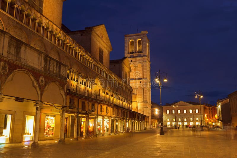 Street of Ferrara editorial stock image. Image of square - 83933699