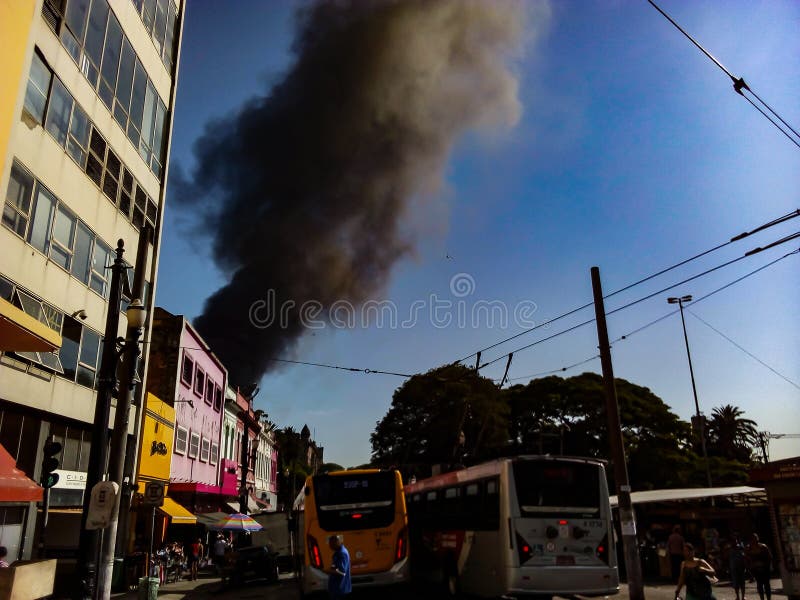 Street fire stock image. Image of summer, street, factory - 134282663