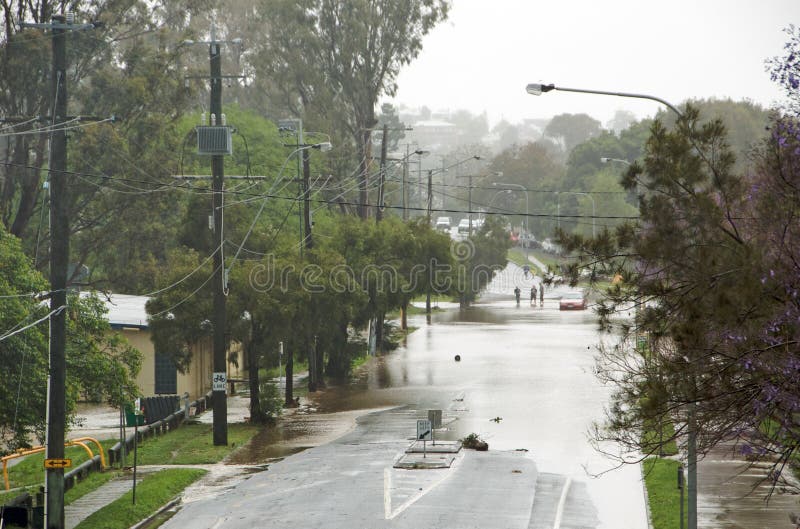 Street Flooding stock image. Image of heavy, rain, threat - 16540029
