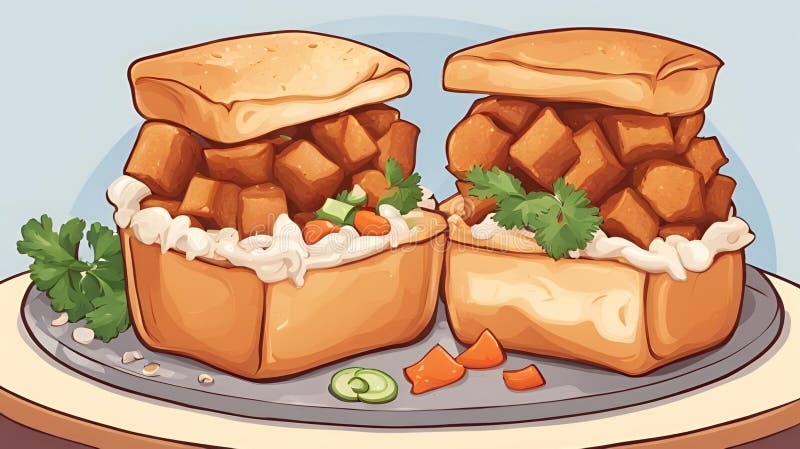 Bunny Chow, South African Curry Filled Bread Loaf, AI Generated Stock ...