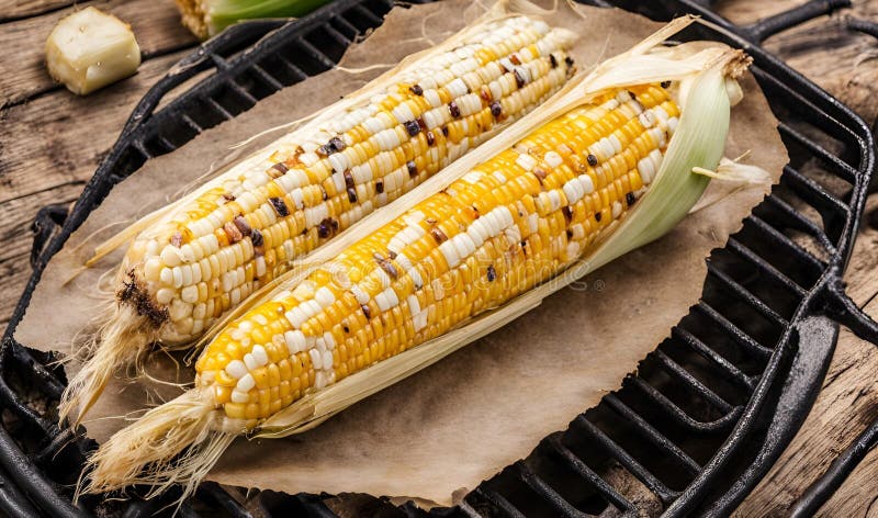 Smoky and Sweet Grilled Corn on the Cob, AI Generated Stock Image ...