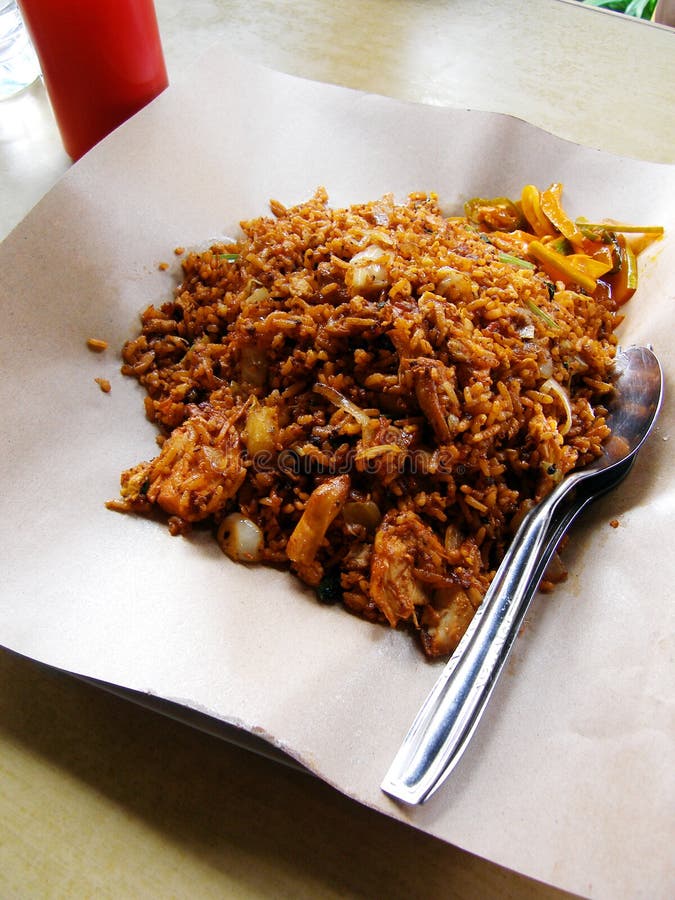 Street Food Malay Fried Rice Stock Photo - Image of delicious, fare ...