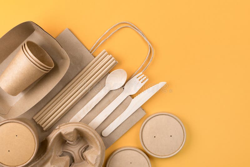 Street Food Paper Packaging, Recyclable Utensils, Zero Waste Packaging ...