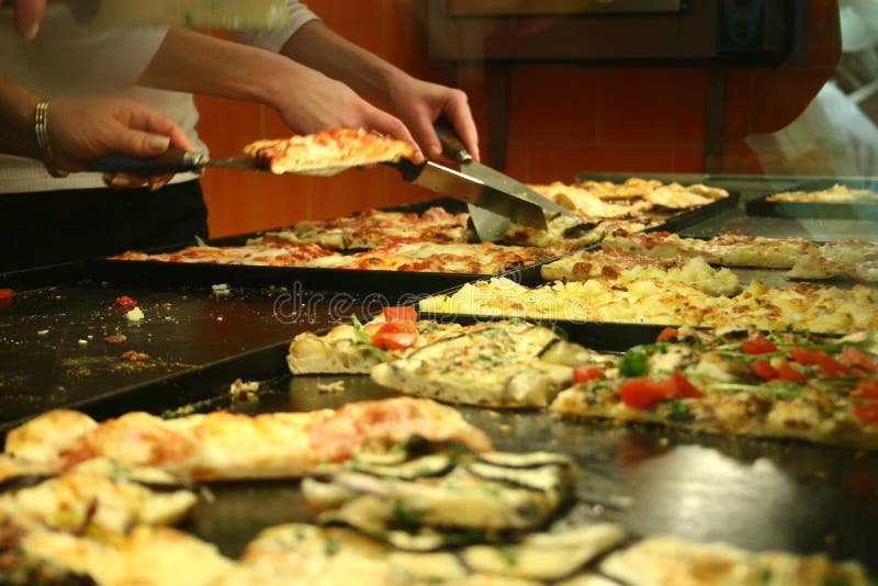 Street food pizza stock image. Image of napoli, cutting - 12281359