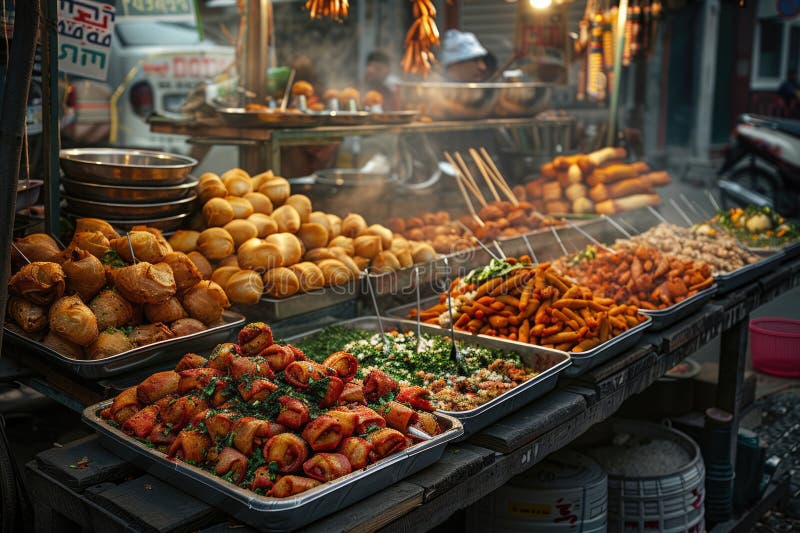Street Food Stall at the Bazaar Stock Photo - Image of culture ...