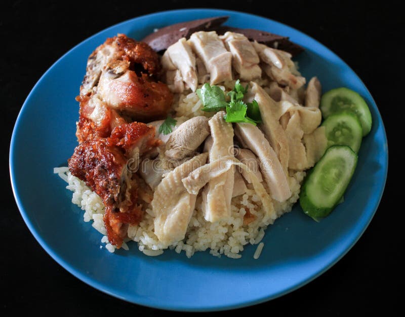 Street Food in Thailand, Mixed Chicken Rice Stock Image - Image of ...