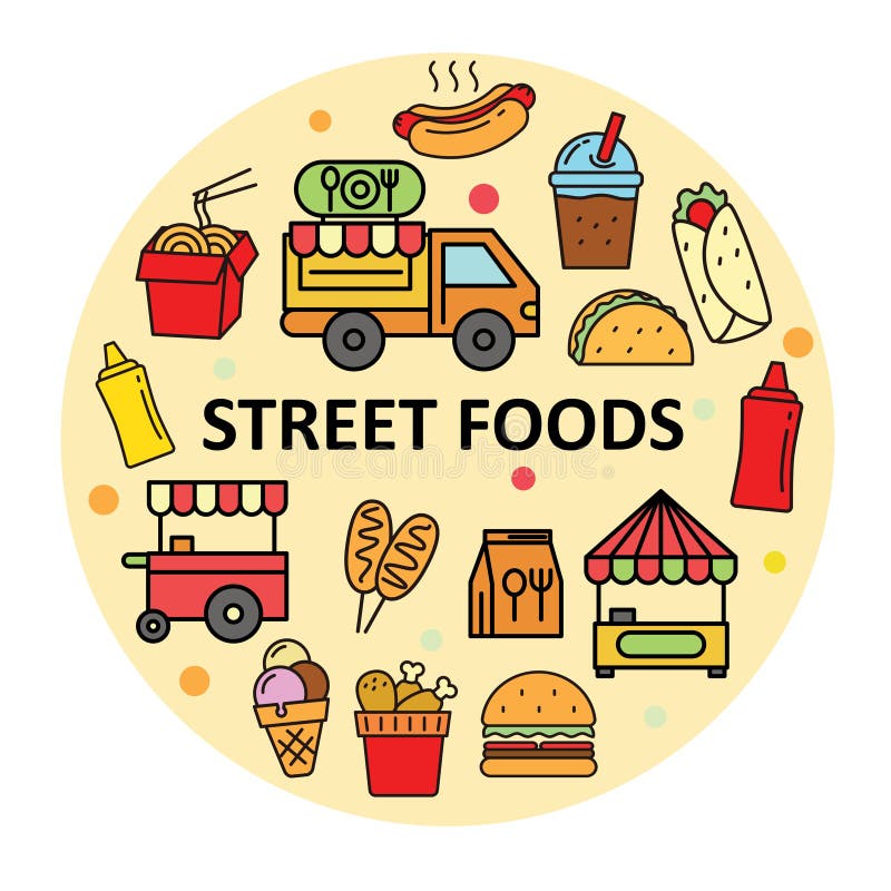 Street Foods Stock Illustrations 487 Street Foods Stock Illustrations