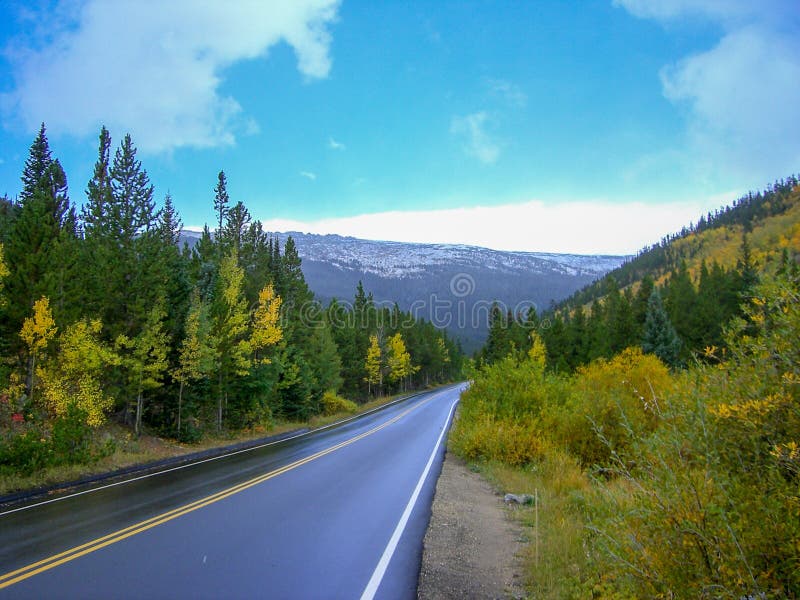 A Street in Front of the Rocky Mountains Stock Image - Image of hiking ...