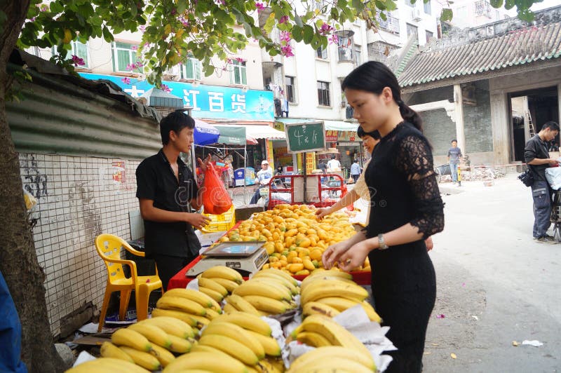 Street fruit stand editorial stock image. Image of asia - 51578989