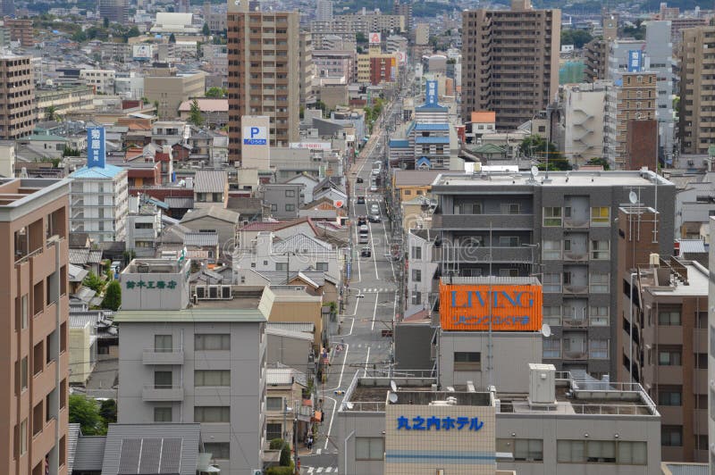Street in Fukuyama Japan 2016 Editorial Photo - Image of building, cars ...