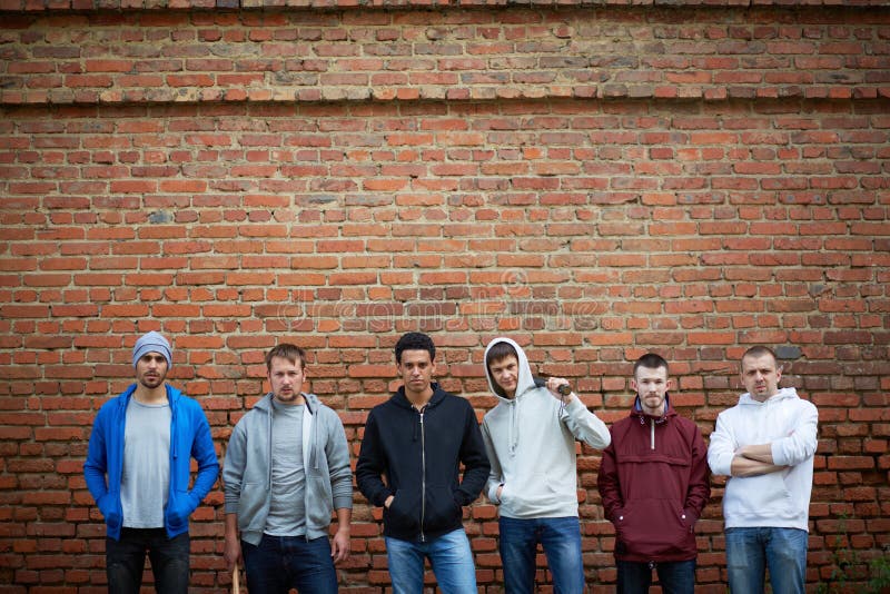 Group of gangsters stock image. Image of lifestyle, ghetto - 33832815