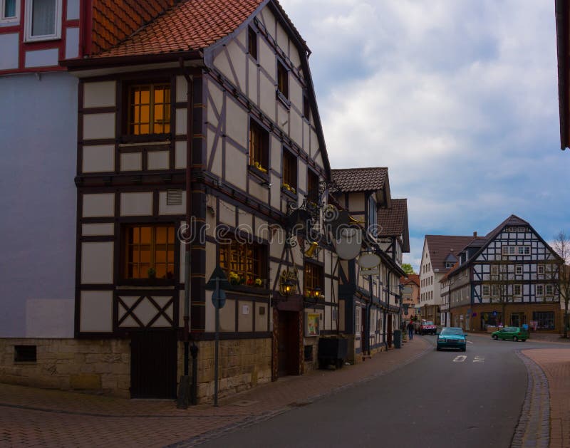 Street in germany stock image. Image of center, city - 92596651