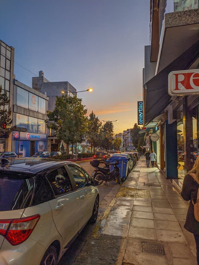 Street Golden hour editorial stock image. Image of golden - 166341664