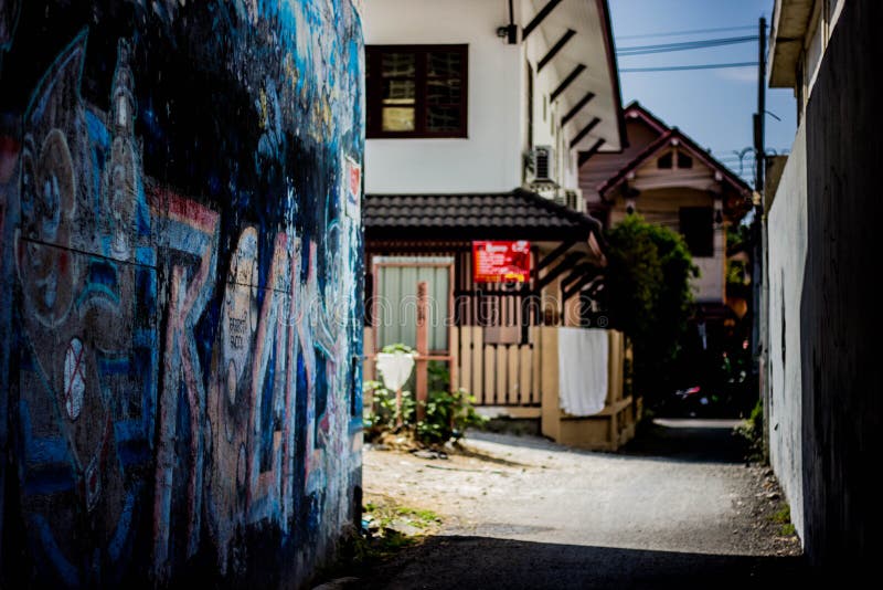 Street graffiti stock image. Image of creative, dark - 88960909