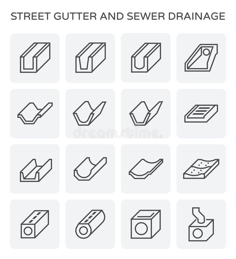 Street gutter icon stock vector. Illustration of line - 93253546