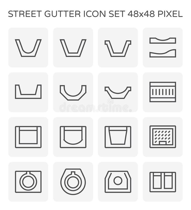 Street gutter icon stock vector. Illustration of maintenance - 119486527